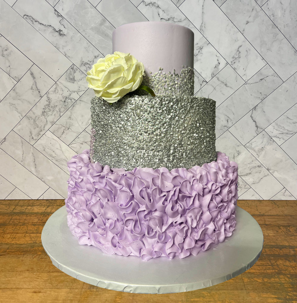 Modern Sparkles Cake - Palermo Custom Cakes