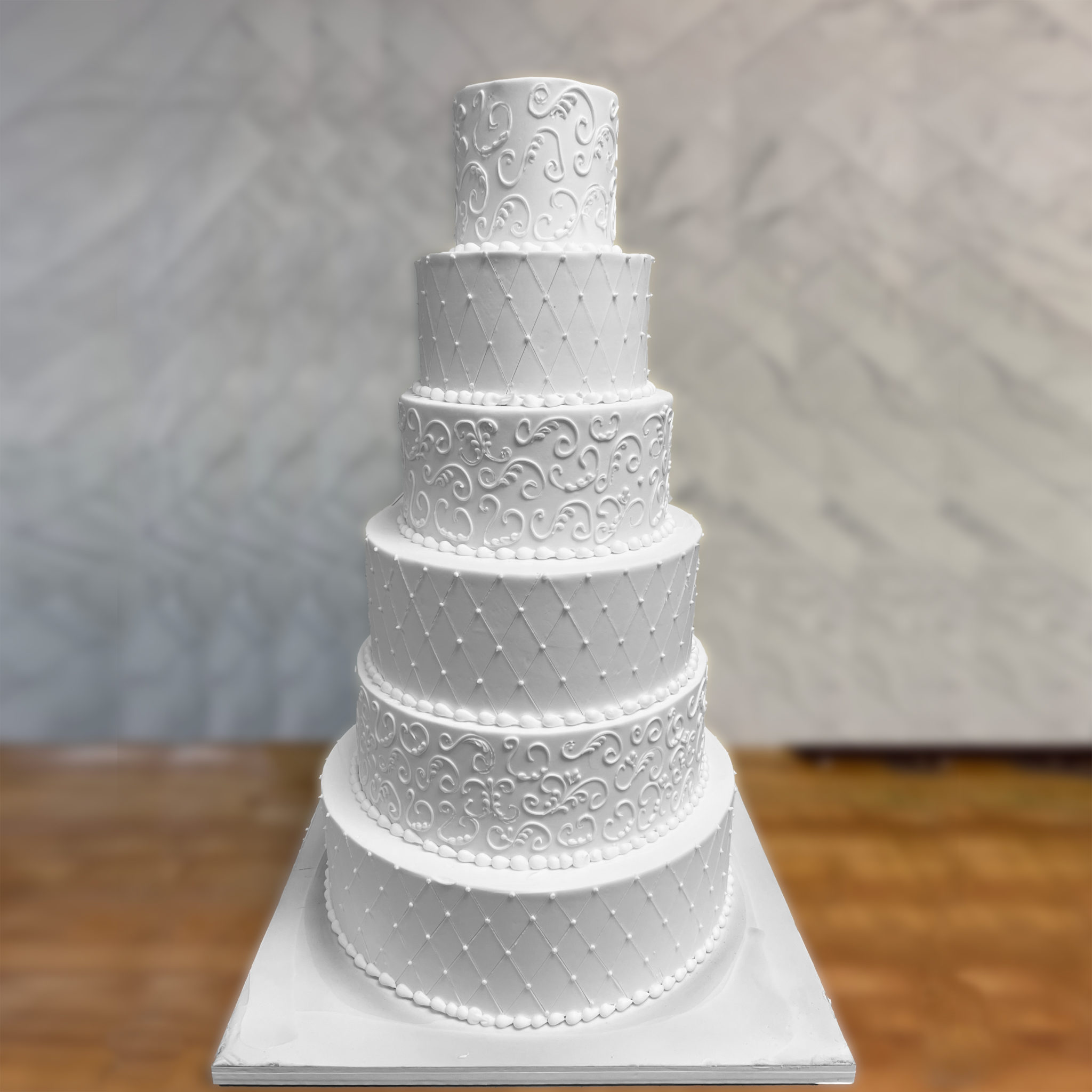 White Wedding Cake - Palermo Custom Cakes