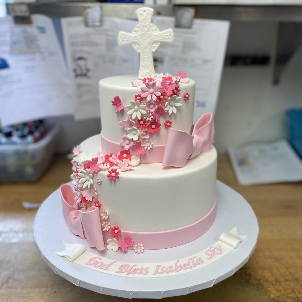Pink Beauty Religious Cake - Palermo Custom Cakes