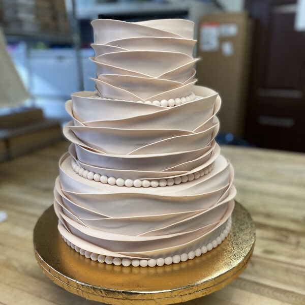 Elegant Rose Tiers Cake - Palermo Custom Cakes