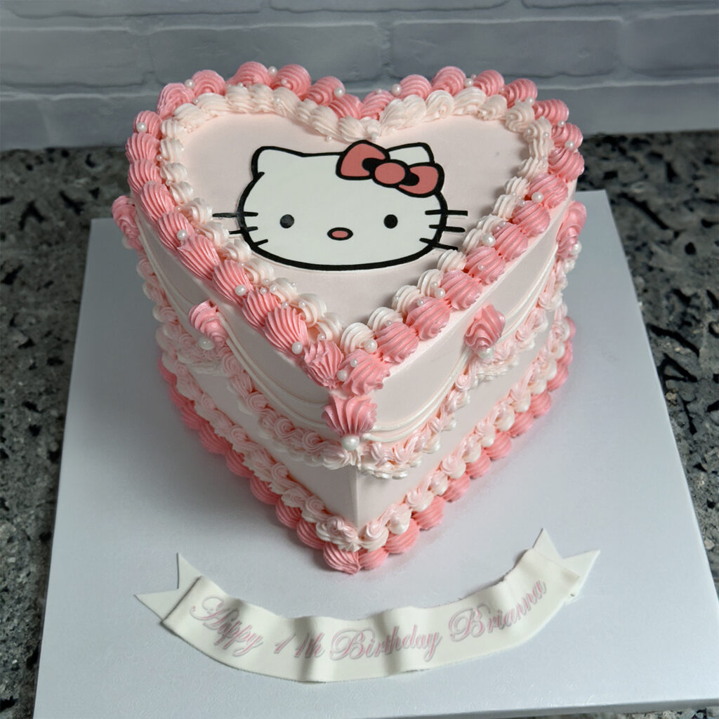 Hello Kitty Heart Cake - Palermo Custom Cakes