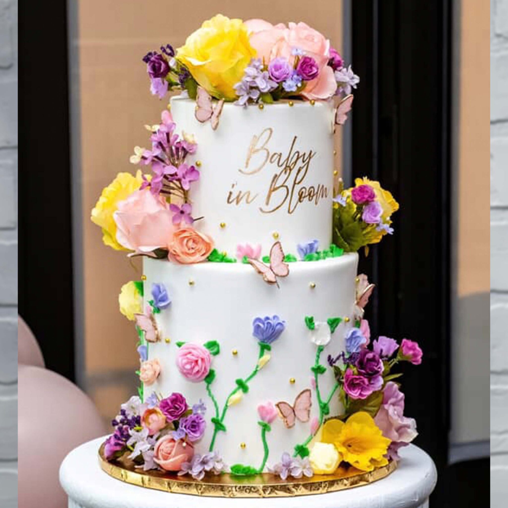 Blooming Baby Shower Cake - Palermo Custom Cakes