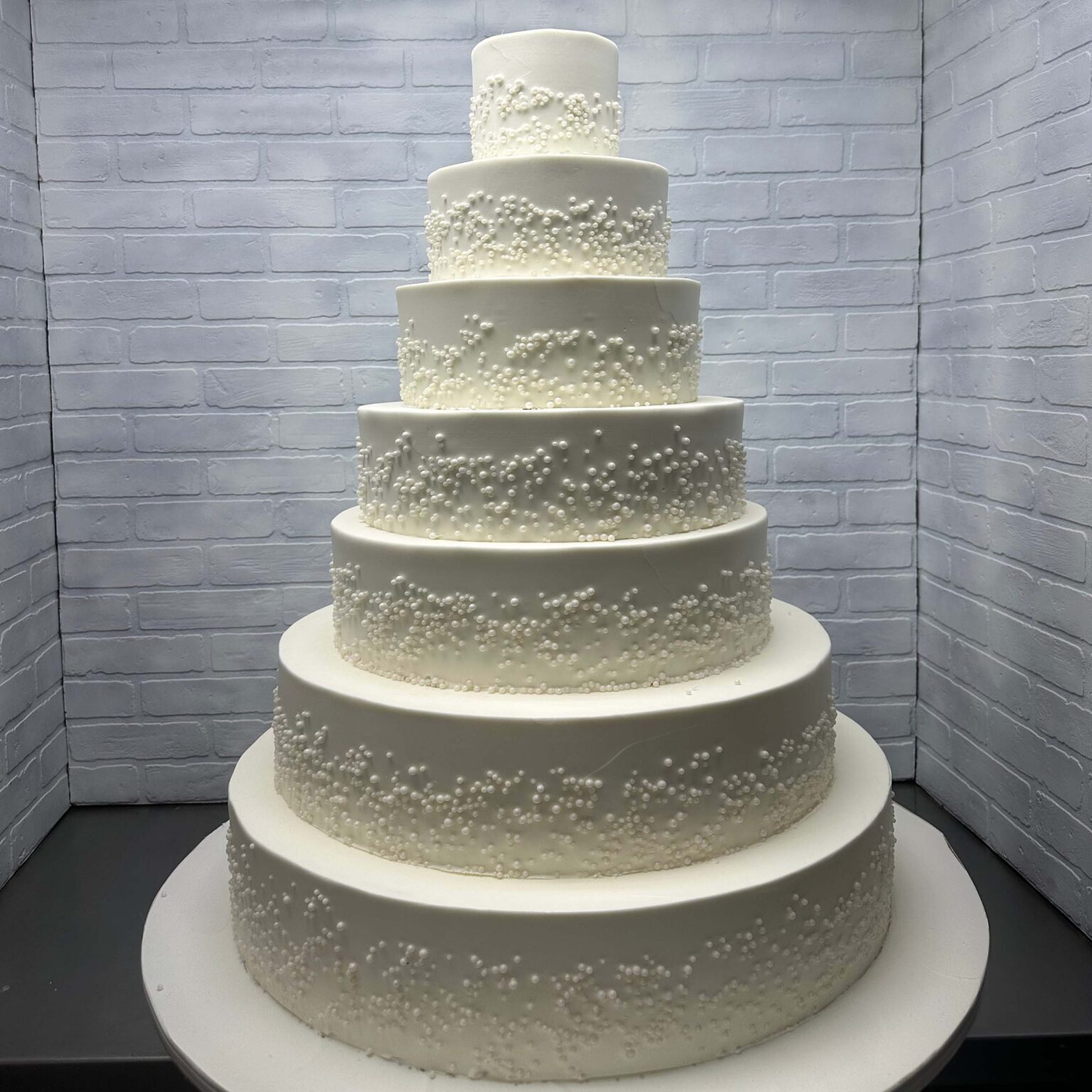 Grand Pearls Wedding Cake - Palermo Custom Cakes