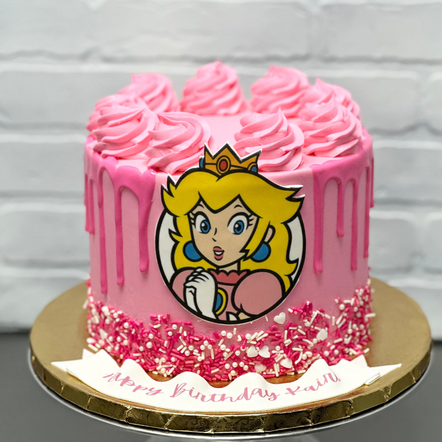 Princess Peach Birthday Cake - Palermo Custom Cakes