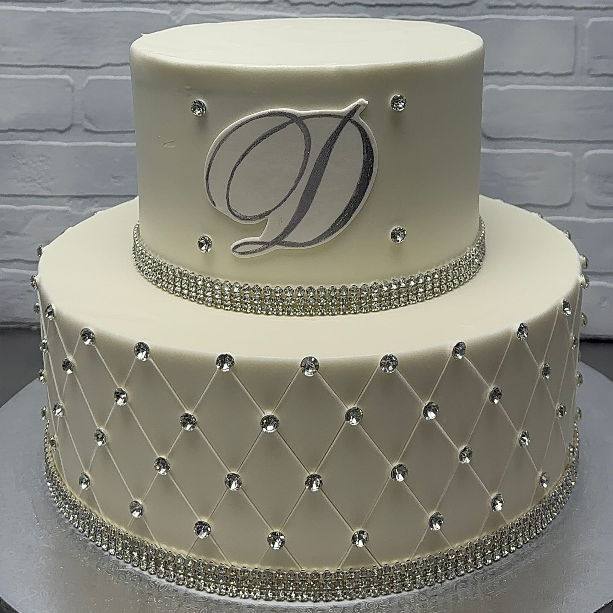 Quilted Charm Wedding Cake - Palermo Custom Cakes