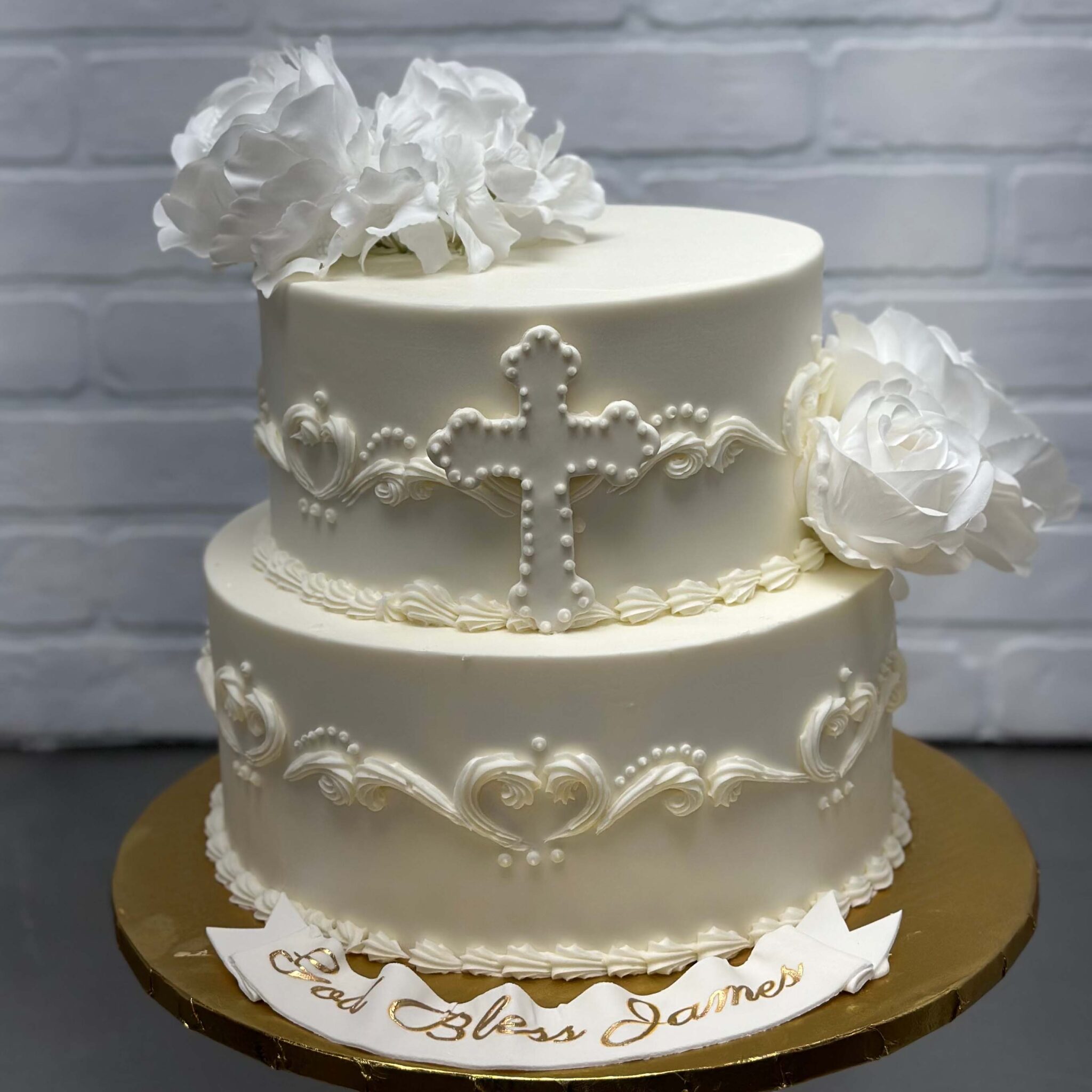 Vintage Touch Religious Cake - Palermo Custom Cakes
